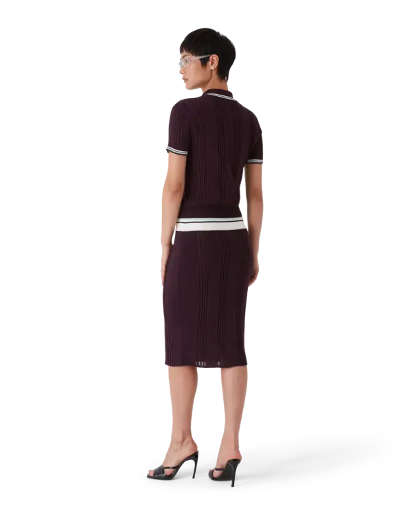 Casablanca Cotton Knit Midi Skirt - Multicolor