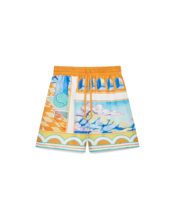 Casablanca Surreal Pool Silk Shorts
