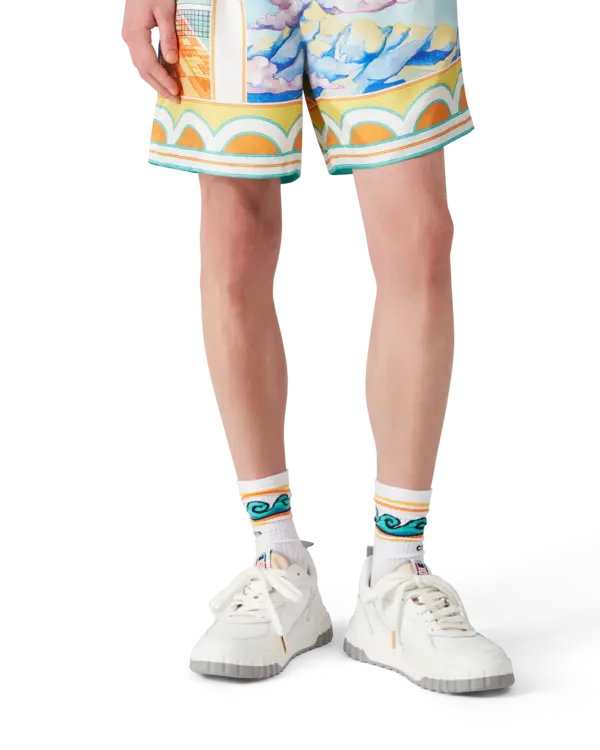 Casablanca Surreal Pool Silk Shorts