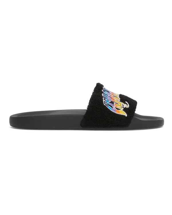 Casablanca Gothic Terry Slider - Black