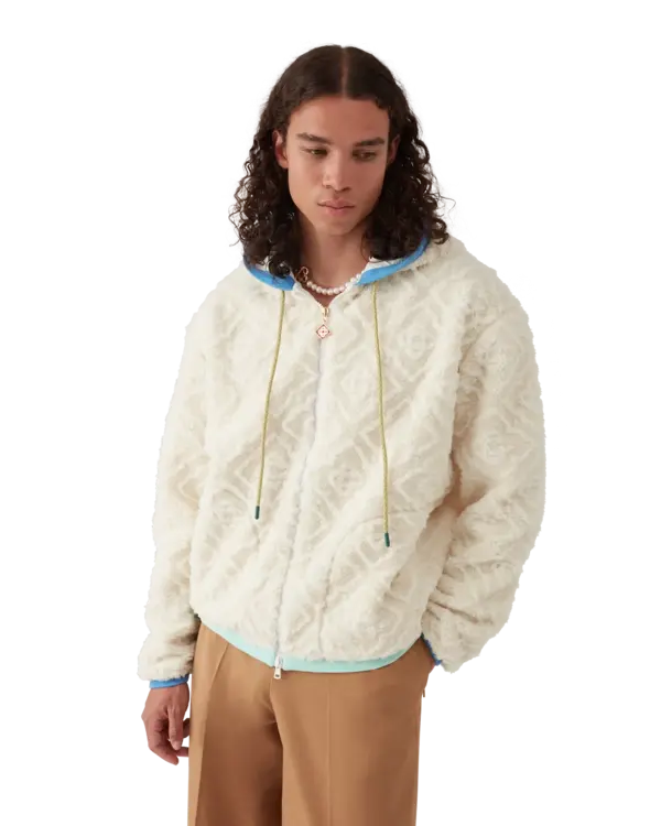 Casablanca Monogram Jacquard Fleece Jacket - Multicolor