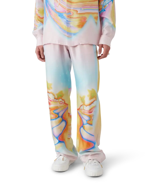 Casablanca Psychedelic Nirvana Silk Trousers