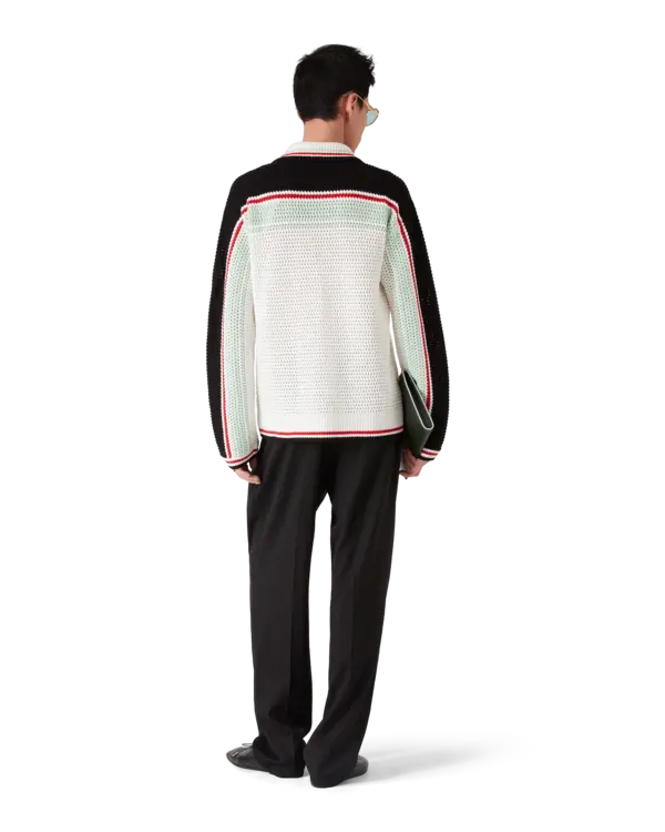Casablanca Cotton Tennis Crochet Shacket