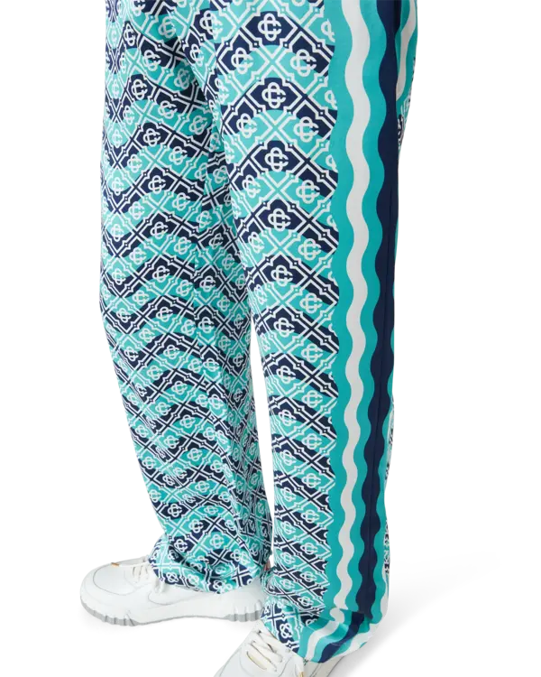 Casablanca Monogram Wave Silk Trousers