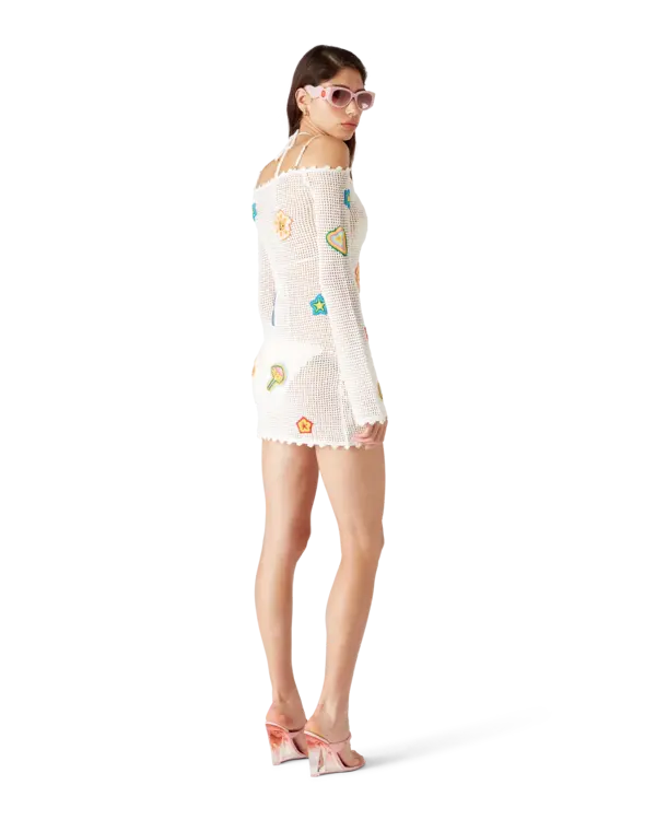 knee length dresses for ladies Crochet Bustier Dress