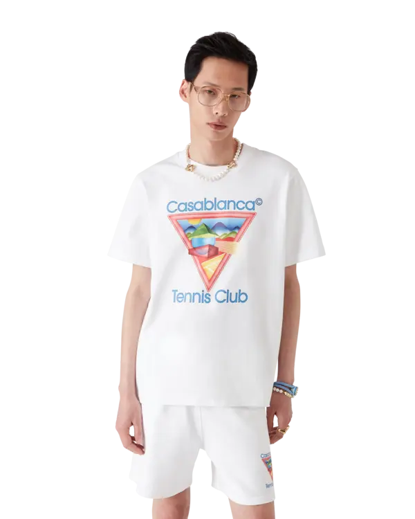 Casablanca Tennis Club Icon Short Sleeve T-shirt - Multicolor