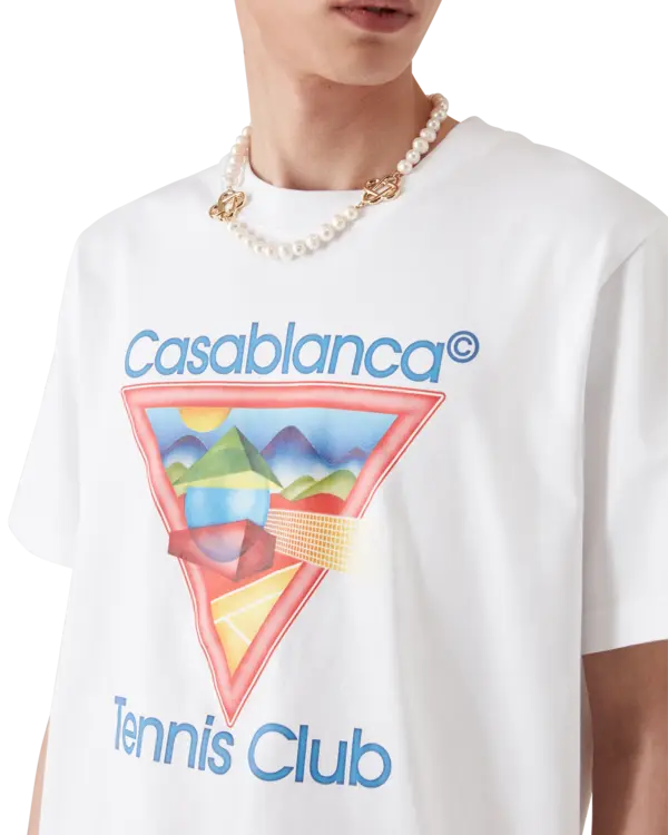 Casablanca Tennis Club Icon Short Sleeve T-shirt - Multicolor
