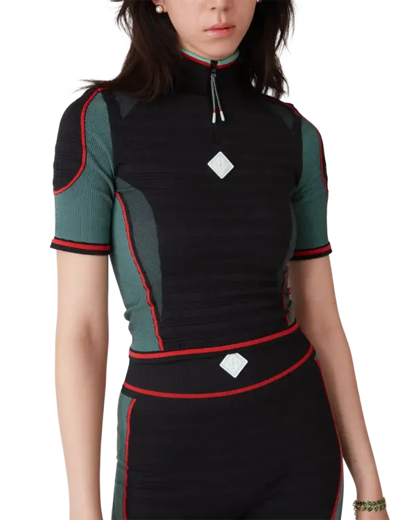 Casablanca Seamless Half Zip Shirt - Multicolor
