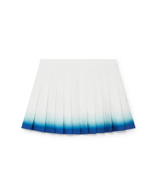 Casablanca Casa Way Skate Pleated Silk Skirt - Blue