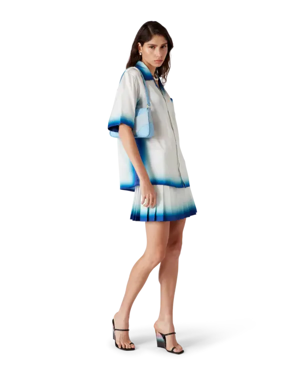 Casablanca Casa Way Skate Pleated Silk Skirt