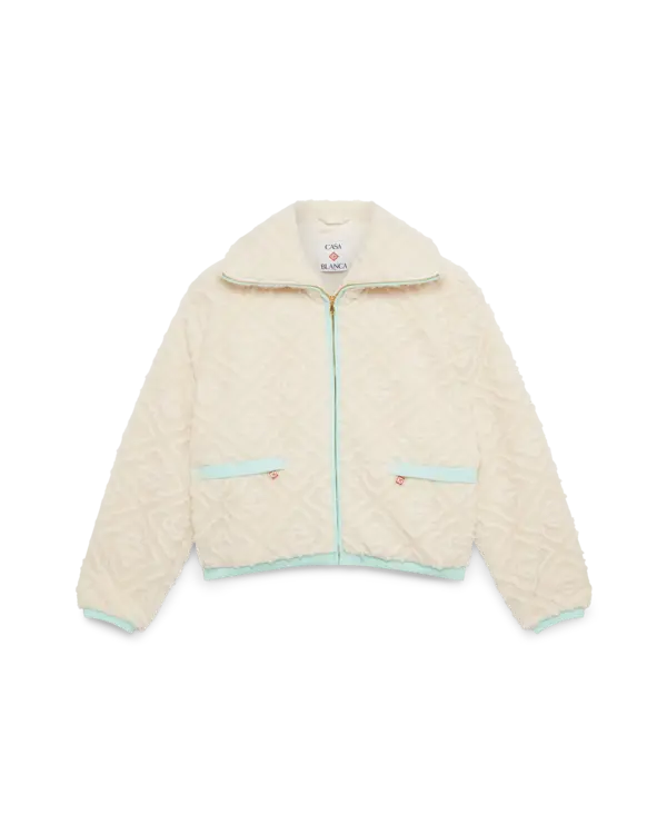 Casablanca Monogram Jacquard Fleece Jacket - Multicolor