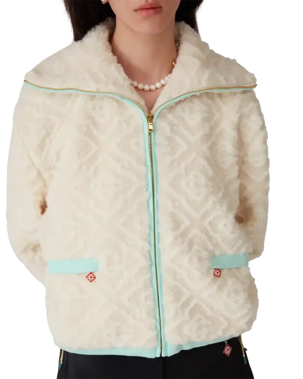 Casablanca Monogram Jacquard Fleece Jacket - Multicolor