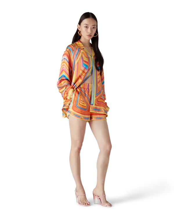 Casablanca Low Rider Silk Shorts - Multicolor