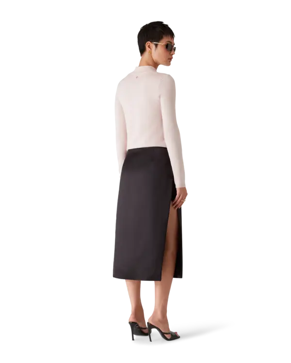 Casablanca Duchesse Satin Midi Skirt - Multicolor