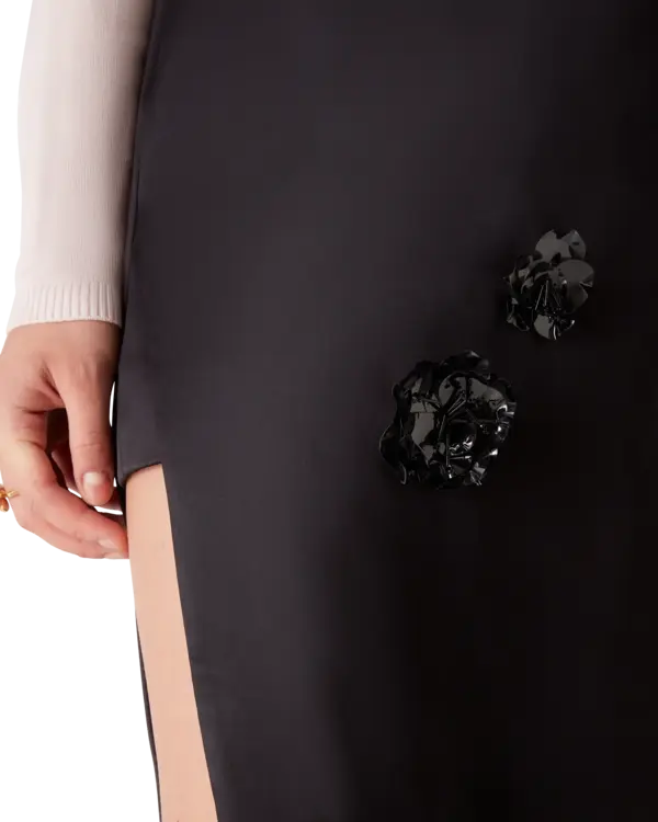 Casablanca Duchesse Satin Midi Skirt - Multicolor