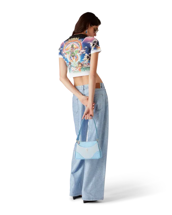 Casablanca Crystal Embellished Straight Leg Jeans