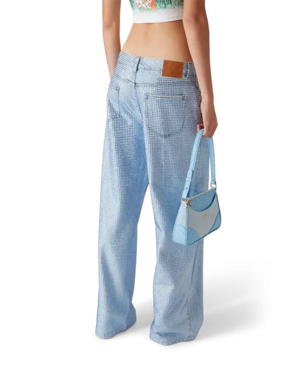 Casablanca Crystal Embellished Straight Leg Jeans