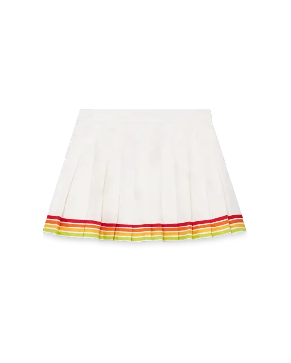 Casablanca Mascot Pleated Silk Twill Skirt - Orange