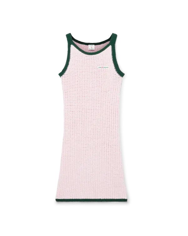 Casablanca Cotton Mouliné Tank Dress - Multicolor