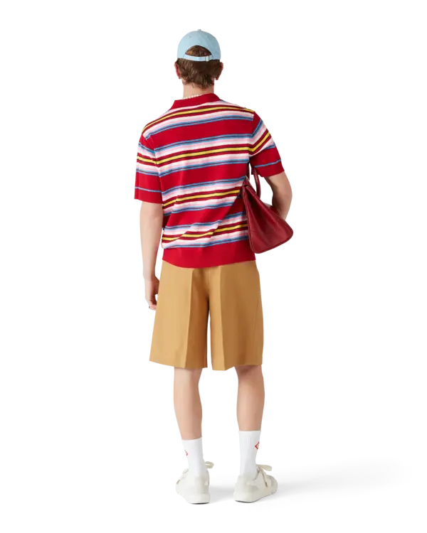 Casablanca Wool Pleated Relaxed Shorts - Multicolor