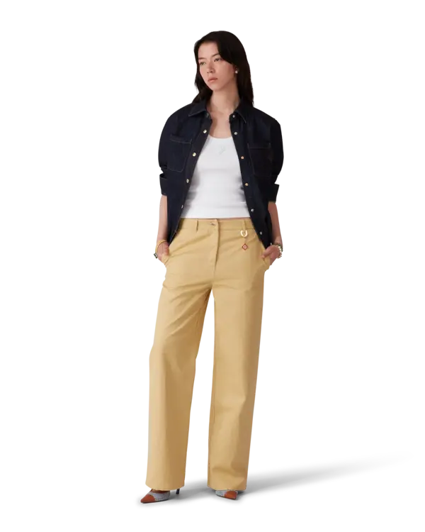Casablanca Cotton Monogram Jacquard Trousers - Multicolor