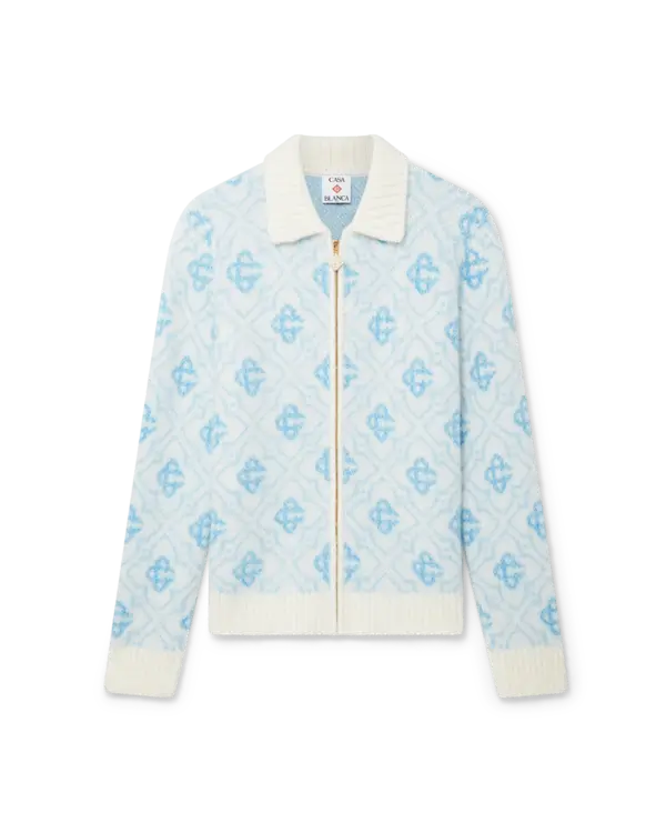 Casablanca Monogram Mohair Zip Jumper - Multicolor