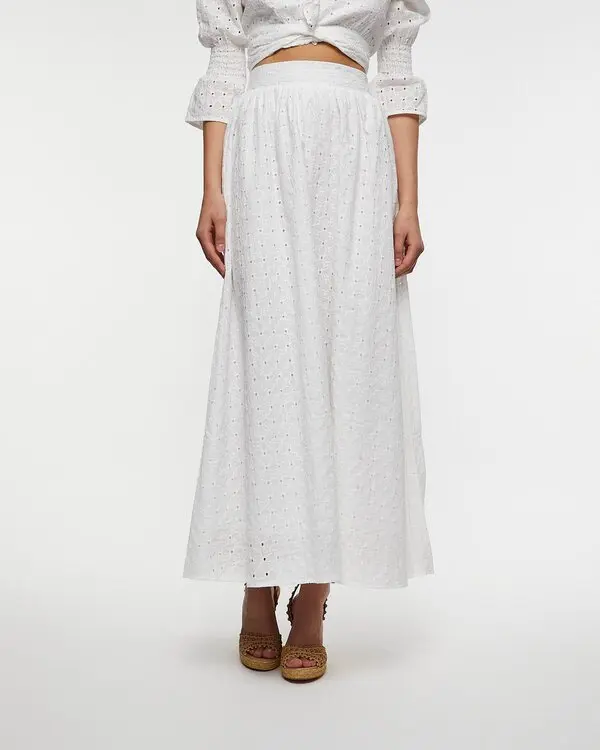MandiBreeze Midi Skirt With Embroidery