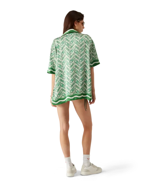Casablanca Ping Pong Short Sleeve Silk Shirt - Multicolor