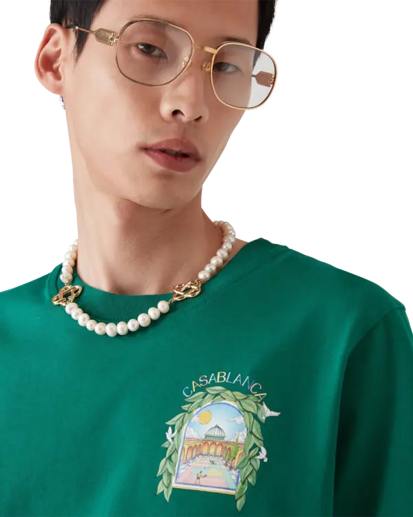 Casablanca L'arche De Tennis Short Sleeve T-shirt - Multicolor