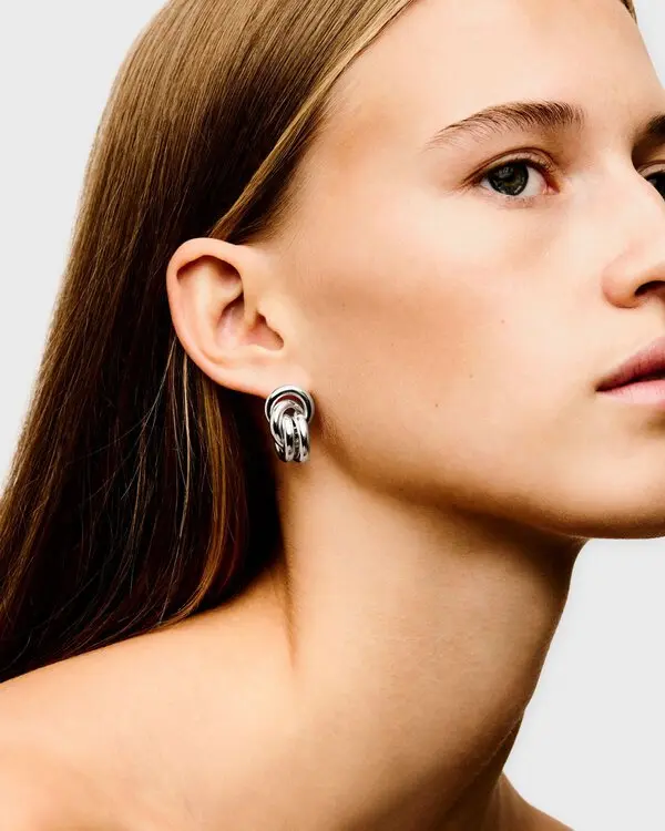 Lié Studio Vera Knot Earrings - Silver