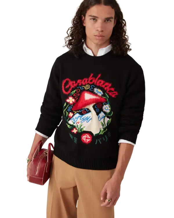 Casablanca Cotton Embroidered Mushroom Jumper - Multicolor