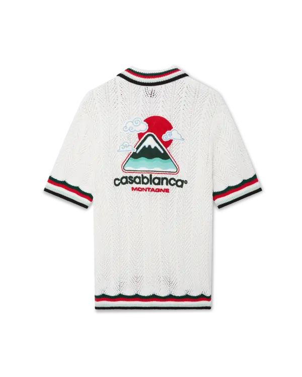 Casablanca Short Sleeve Crochet Shirt - Multicolor