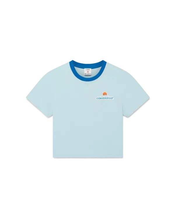 Casablanca Montagne Cropped Short Sleeve T-shirt