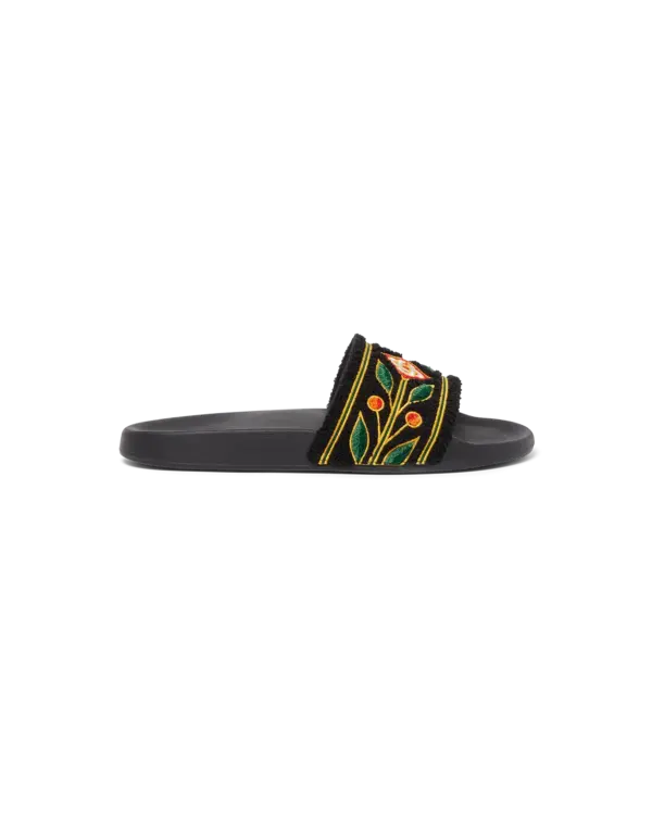 Casablanca Laurel Terry Slides - Multicolor