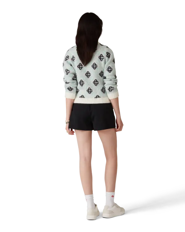 Casablanca Mohair Monogram Zip Jumper - Multicolor