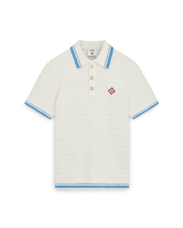 Casablanca Cotton Boucle Polo Shirt - Multicolor