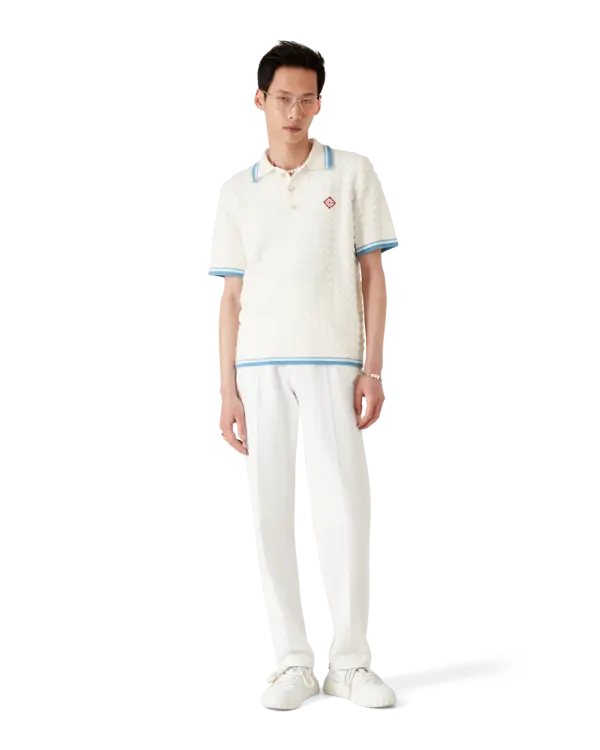 Casablanca Cotton Boucle Polo Shirt