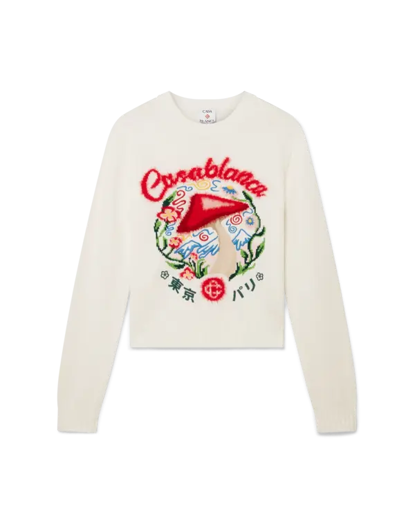 Casablanca Cotton Embroidered Mushroom Jumper - Multicolor