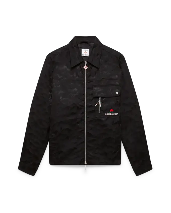 Casablanca Nylon Mountain Camo Zip Shirt - Multicolor
