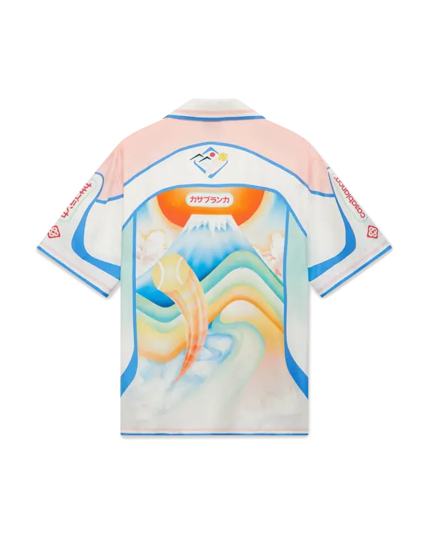 Casablanca Fuji Dream Short Sleeve Silk Shirt - Multicolor