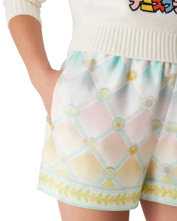 Casablanca Candy Icons Silk Twill Shorts