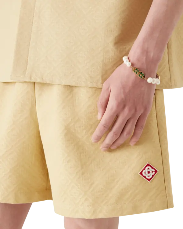 Casablanca Monogram Cotton Jacquard Shorts