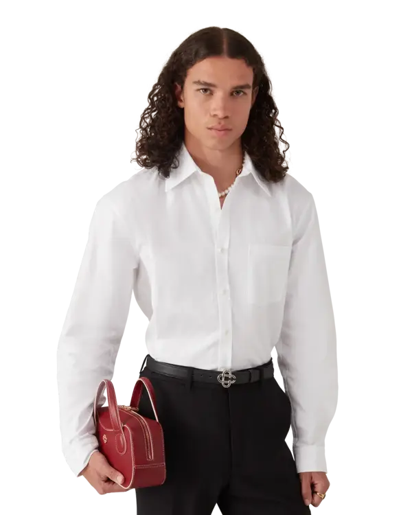 Casablanca Cotton Monogram Jacquard Oxford Shirt - Multicolor