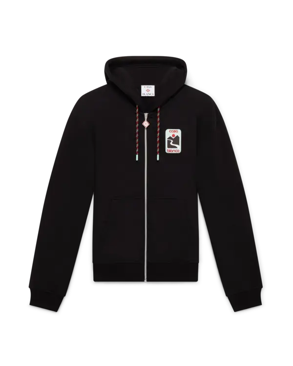 Casablanca Sunset Valley Zip Hooded Sweatshirt - Multicolor