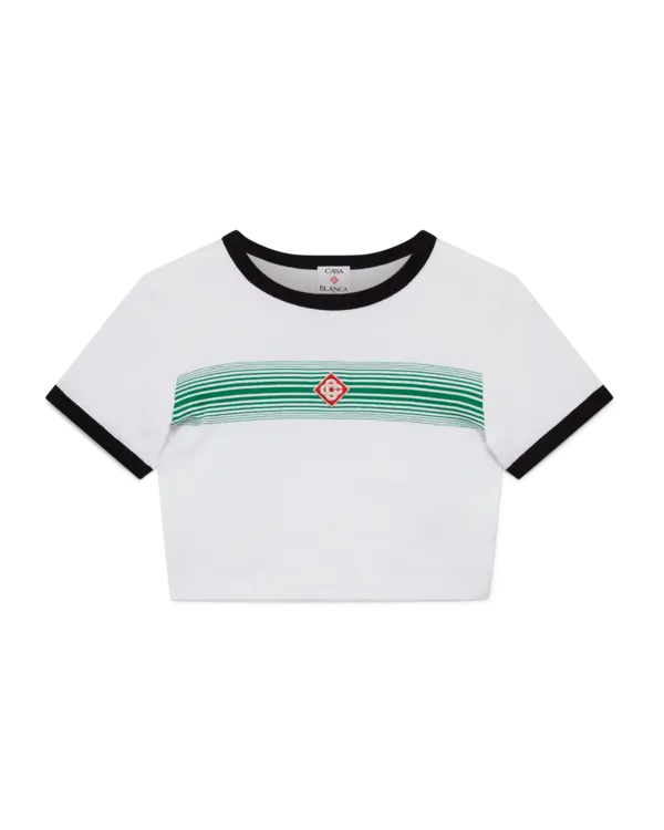Casablanca Gradient Stripe Ringer Short Sleeve T-shirt - Multicolor