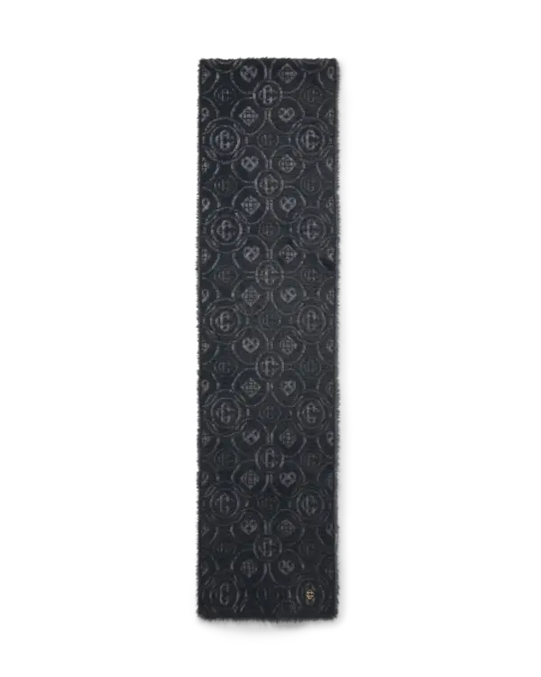 Casablanca Fluffy Monogram Mohair Scarf By - Multicolor