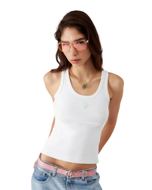 Casablanca Ribbed Jersey Tank Top