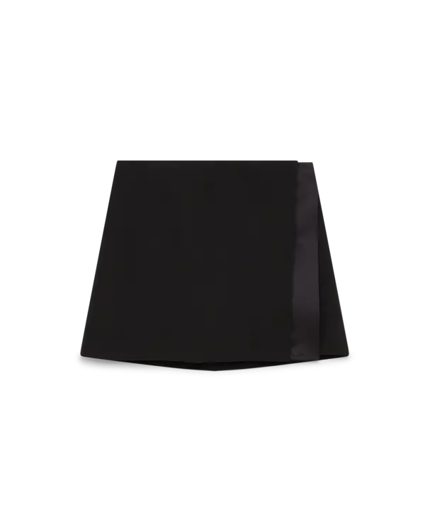 Casablanca Wool Tailoring Wrap Mini Skirt