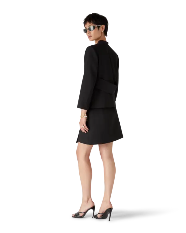 Casablanca Wool Tailoring Wrap Mini Skirt
