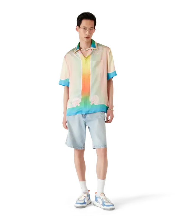 Casablanca Lucid Dreams Short Sleeve Silk Shirt - Multicolor